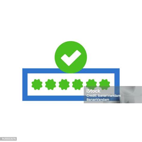 Password Icon Correct Password Concept Vector Illustration Stock