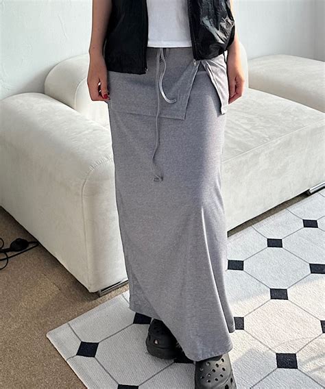 Layered Wrap Skirt 레이어드 랩스커트 레이어드스커트 롱스커트 롱치마 레이어드치마 에이블리