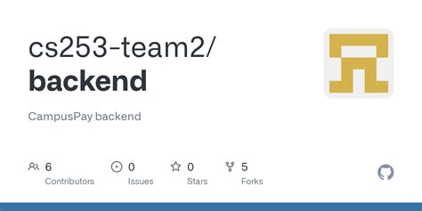 github cs253 team2 backend campuspay backend