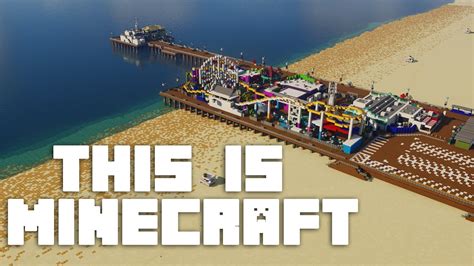 I Built The Santa Monica Pier In Minecraft Youtube