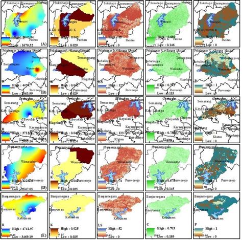 Rusle Factor For Each Catchment Of Reservoirs A Gajah Mungkur B
