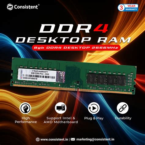 Consistent 8gb Ddr4 Desktop Ram 2666mhz Reduce Power Consumption By U