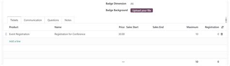 how to configure an event in the odoo events app numla