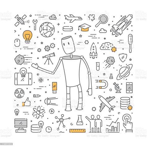 Vector Line Web Design Concept For Science Stock Illustration Download Image Now Abstract