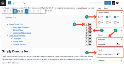 How To Use The Table Of Contents Block Ultimate Blocks