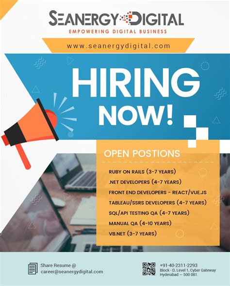 Satish Chodapaneedi On Linkedin Open Positions Seanergy Digital