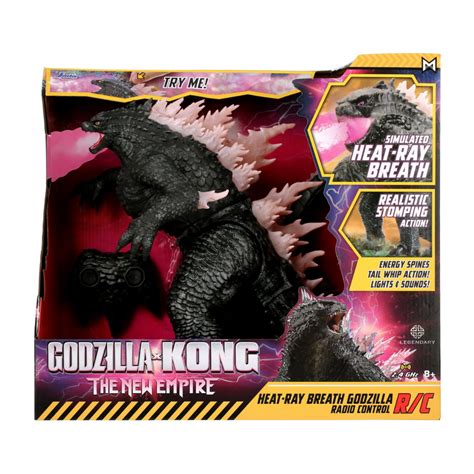 Jada Godzilla X Kong Heat Ray Breath Godzilla Rc Remote Control