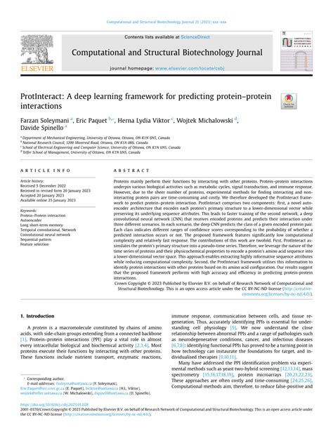 pdf protinteract a deep learning framework for predicting protein