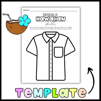 Hawaiian Beach Luau Day Design A Hawaiian Shirt Printable Craft Activity