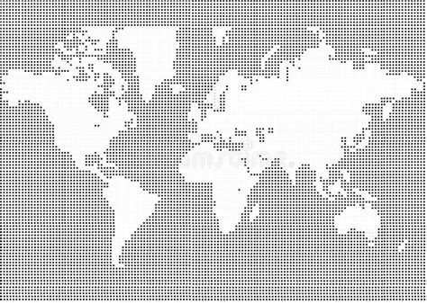 Dot Matrix World Map Stock Illustrations 1097 Dot Matrix World Map