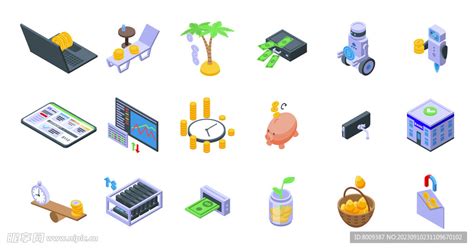 投资理财存款矢量立体图标设计图 图标按钮 Web界面设计设计图库昵图网