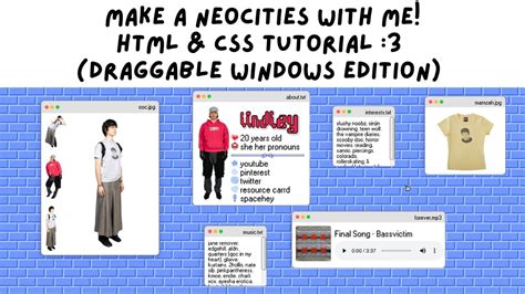 Make A Neocities With Me Html And Css Tutorial Draggable Windows