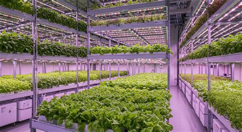 Indoor Vertical Farming Environment With Multiple Levels Of Hydroponic