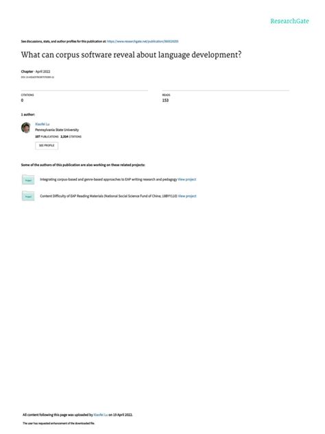 Lu 2021 What Can Corpus Software Reveal Pdf Second Language