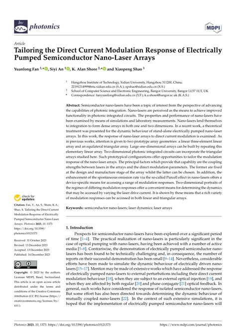 Pdf Tailoring The Direct Current Modulation Response Of Electrically