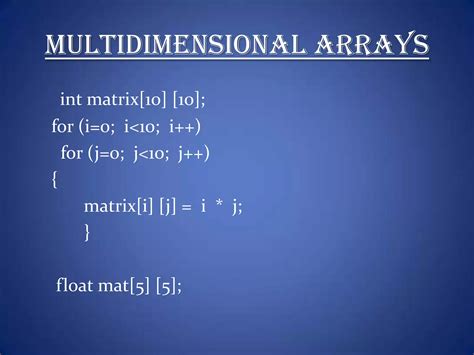 Array In C Language PPTX