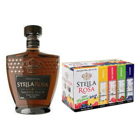 Stella Rosa Smooth Black Berry Flavored Brandy And Tropical Splash Combo