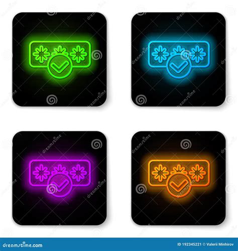 Glowing Neon Line Password Protection And Safety Access Icon Isolated