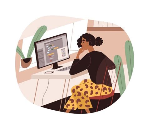 Programmer At Work Royalty Free Vector Image VectorStock