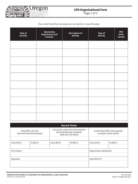 Continuing Professional Development Cpd Form Fill Out And Sign Online