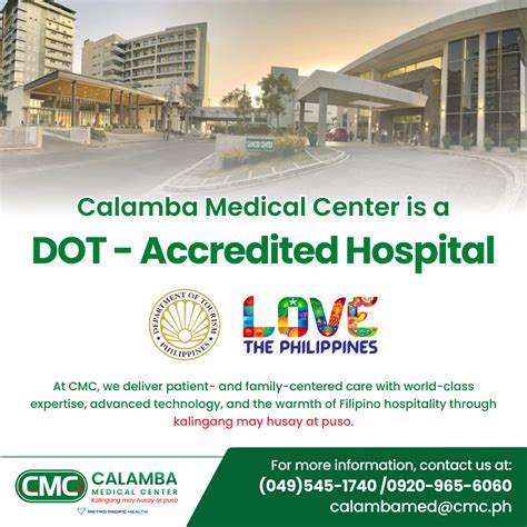 Calamba Medical Center Cmc Is Dot Accredited Hospital