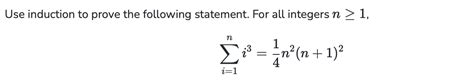 solved use induction to prove the following statement for