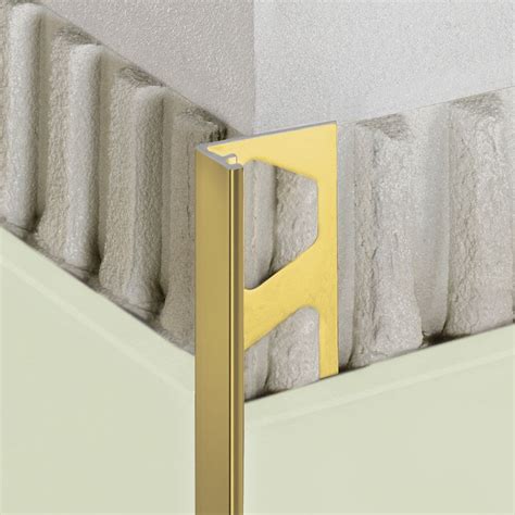 Schluter Systems Schiene 0375 In W X 985 In L Satin Brass Anodized