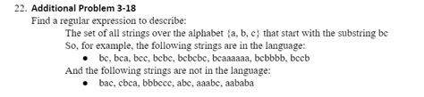 solved 22 additional problem 3 18 find a regular expression