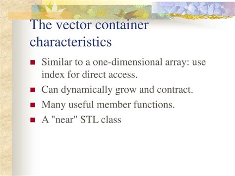Ppt The Vector Class Powerpoint Presentation Free Download Id3714927