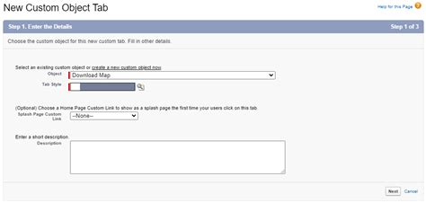 Custom Tab For Download Mapping