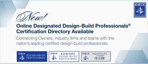 Dbia Launches Online Directory Of Certified Design Build Professionals