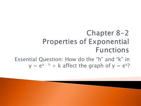 Properties Of Exponential Functions