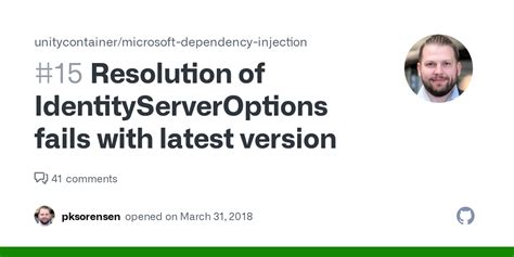 Resolution Of Identityserveroptions Fails With Latest Version · Issue