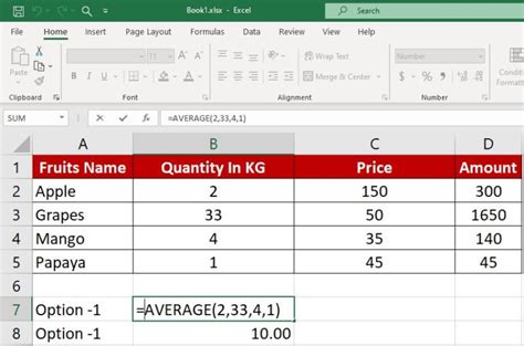 Average Formula In Excel All Types Of Average