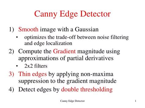 PPT Canny Edge Detector PowerPoint Presentation Free Download ID