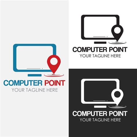 Premium Vector Computer Point Logo Template