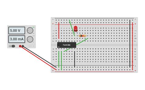 circuit design xor tinkercad