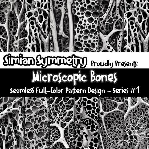 Digital Paper Microscopic Bones Series 1 Seamless Designs Twelve