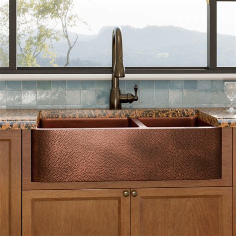 Magnus Home Products Premium 42 Hammered Copper Farm Sink