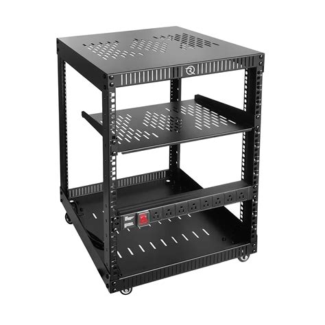 Riveco 12u Network Rack With Reinforced Top And Bottom Vented Plates 4