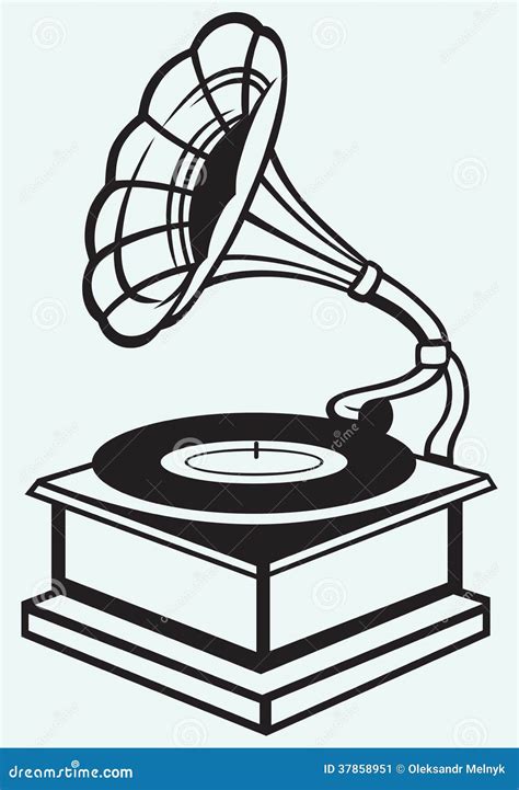 Record Player Drawing At Laverne Kelleher Blog