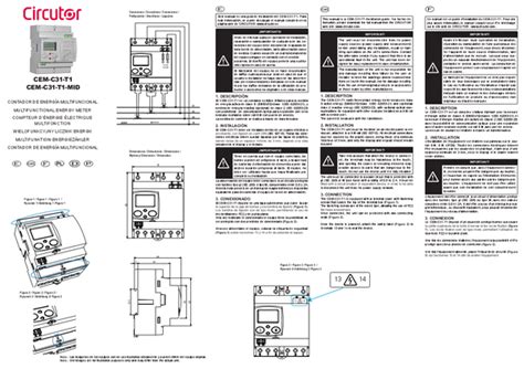 User Manual Circutor Cem C31 T1 English 2 Pages