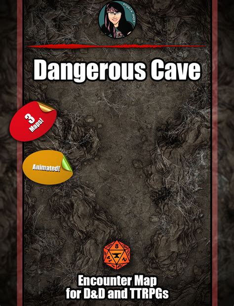 Dangerous Cave Animated Battle Map Pack With Foundry Vtt Spooky
