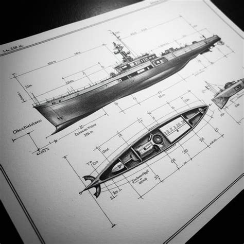 Free Submarine Technical Blueprints Image Submarine Blueprint