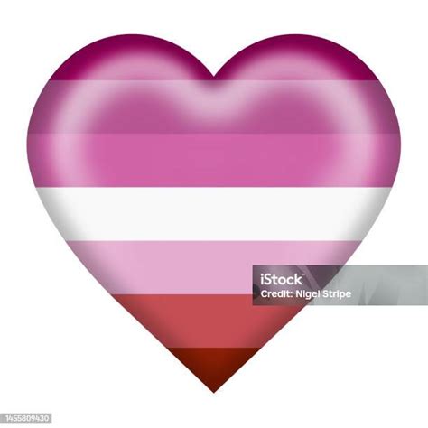 레즈비언 프라이드 무지개 깃발 심장 버튼 클리핑 경로 3d 일러스트 레이 션 0명에 대한 스톡 벡터 아트 및 기타 이미지 0명 Lgbtqia 문화 개념 Istock
