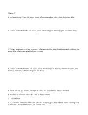 PLC Chapter 7 8 Review Chapter 7 2 A Contact Is Open When Coil Has No Power When