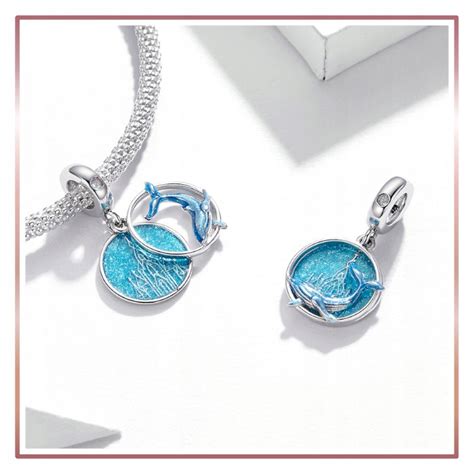Charms BŁĘKITNY DELFIN zawieszka 925 WAKACJE A.R. Silver
