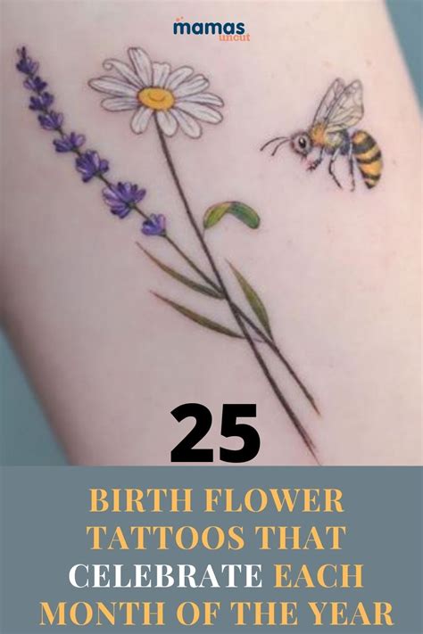 49 Pretty Birth Flower Tattoos And Their Symbolic Meaning April