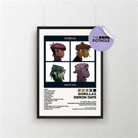 Gorillaz Posters Demon Days Poster Album Cover Poster Print Wall