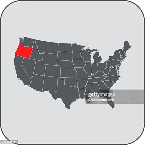 Oregon Map High Res Vector Graphic Getty Images